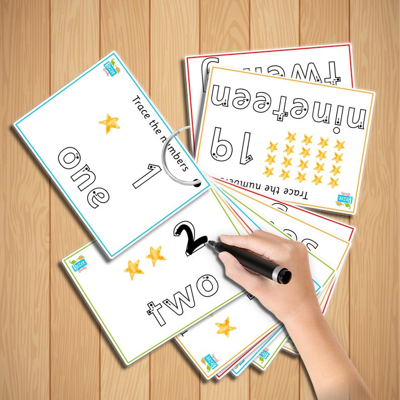 Number Tracing Task Box Activity Early Learning Montessori Portable ...