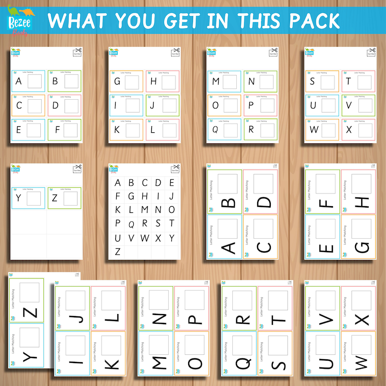 Uppercase Alphabet Matching Task Box: Montessori Learning (digital ...
