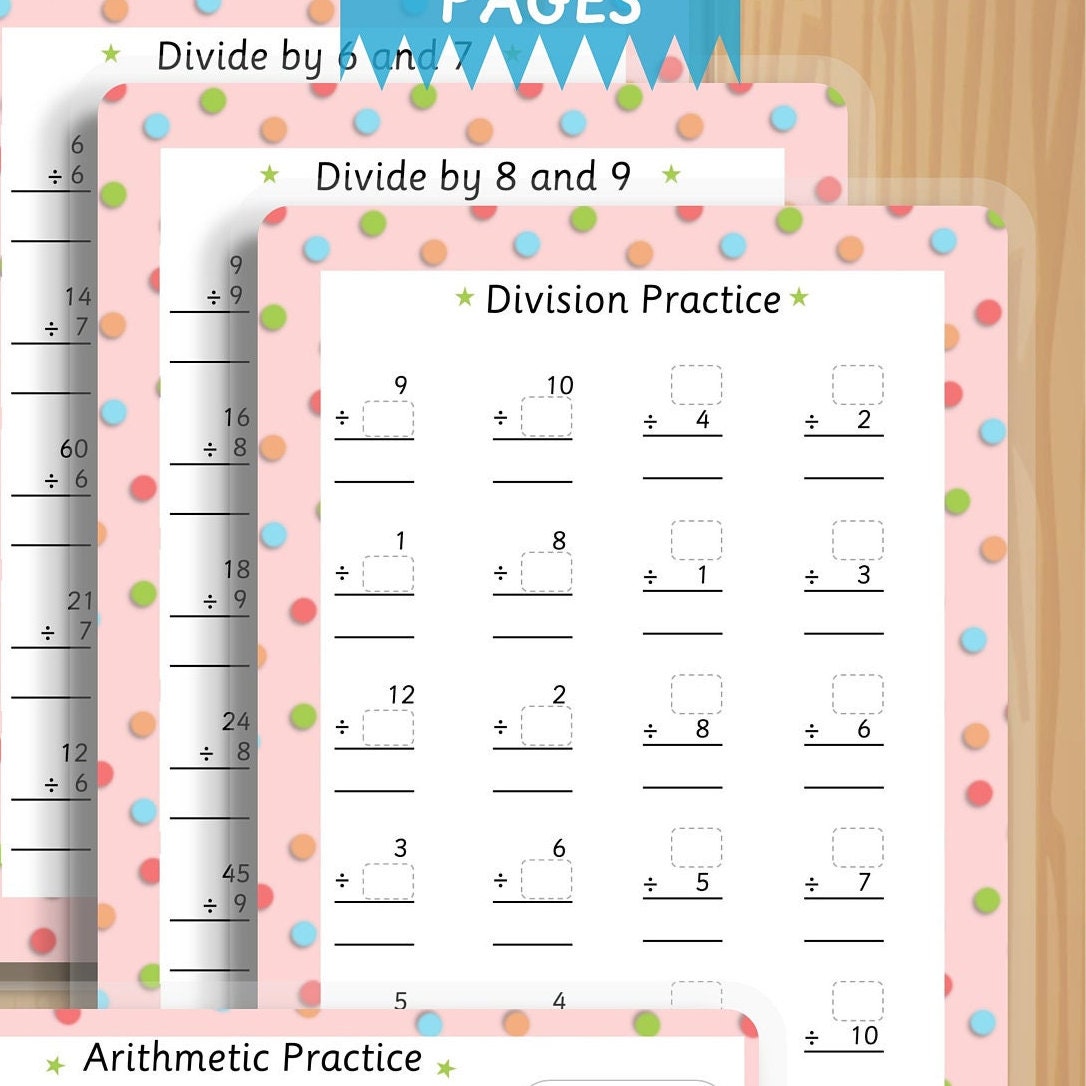Math Facts Multiplication Division Printable Worksheets Elementary ...