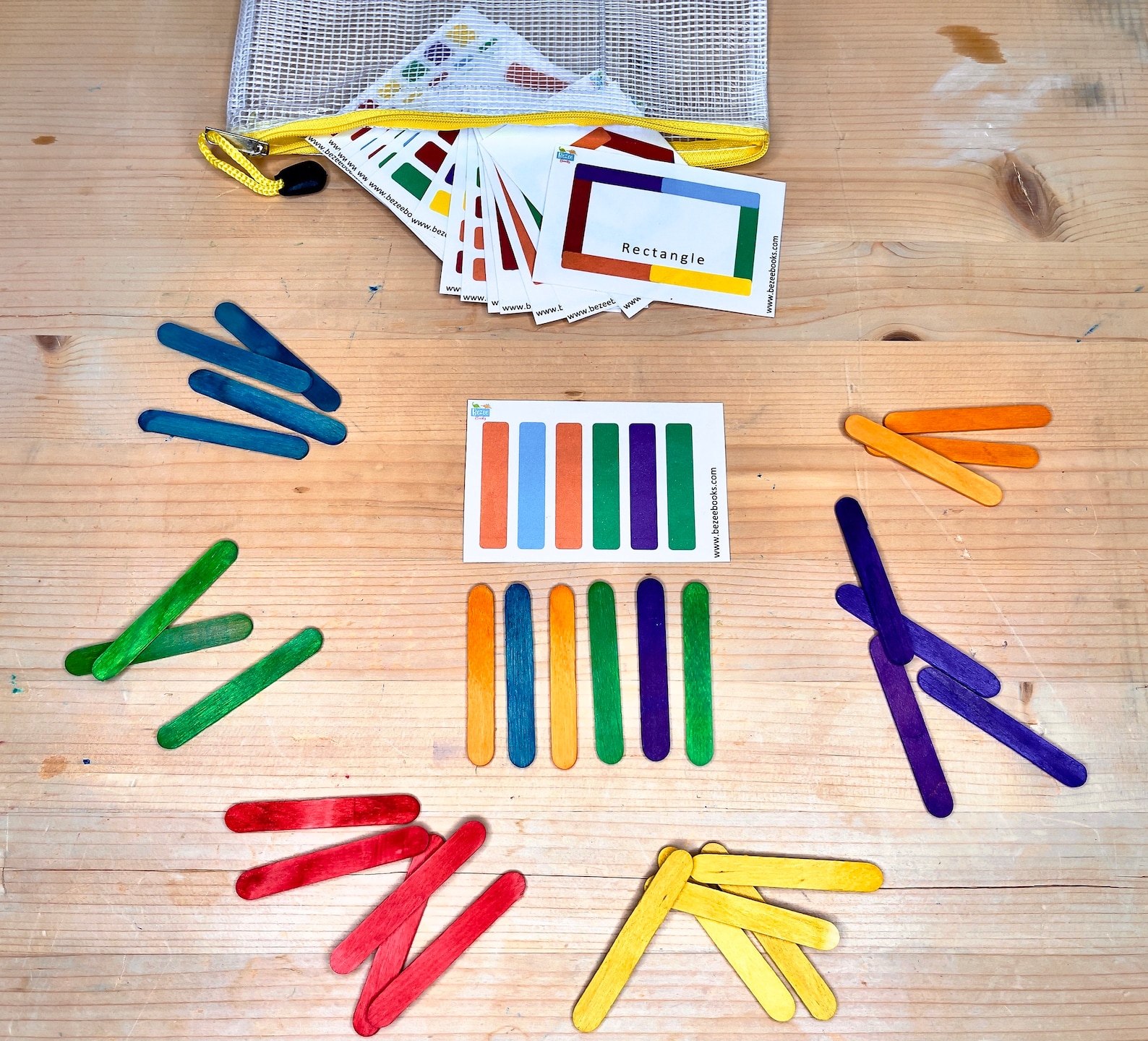 Popsicle Sticks Shape and Pattern Matching Activity Set - Etsy UK