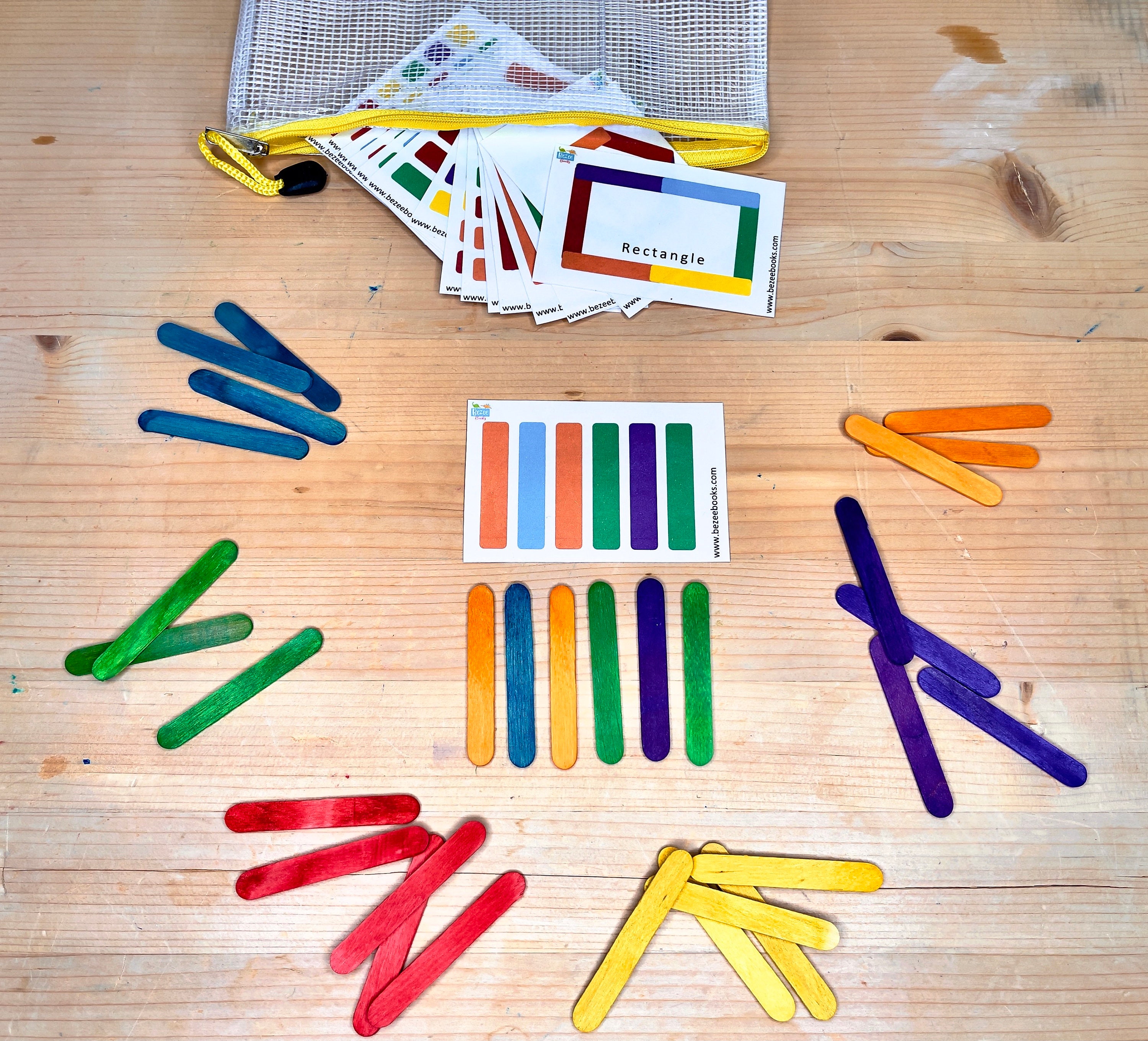 Popsicle Sticks Shape and Pattern Matching Activity Set - Etsy