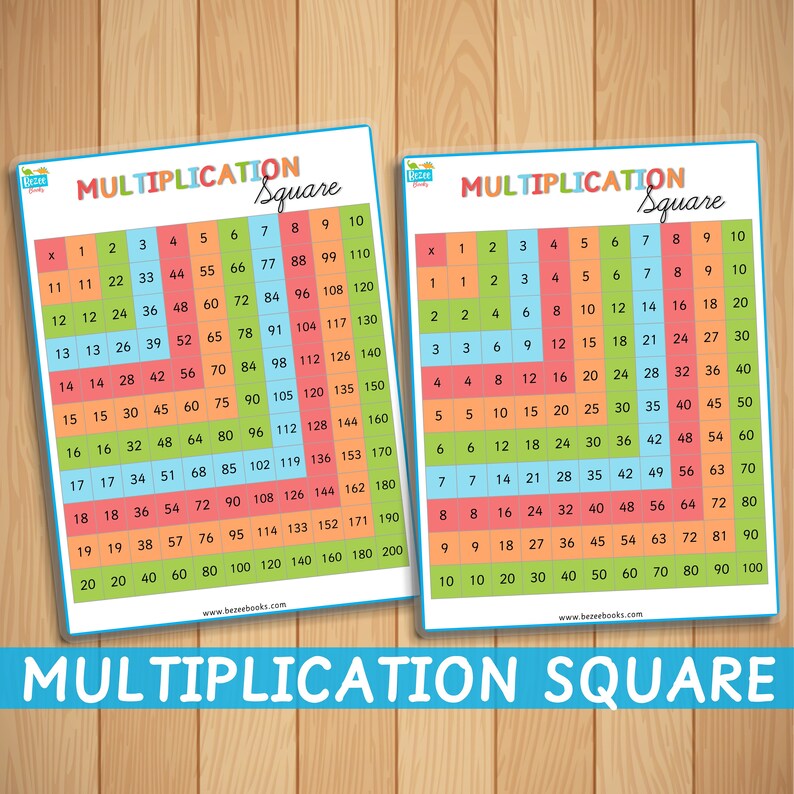 Skip Counting Flash Cards: Multiplication Square, Homeschool Math ...