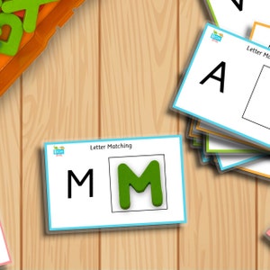 Match Uppercase Alphabets Letters Task Box Activity Early Learning ...