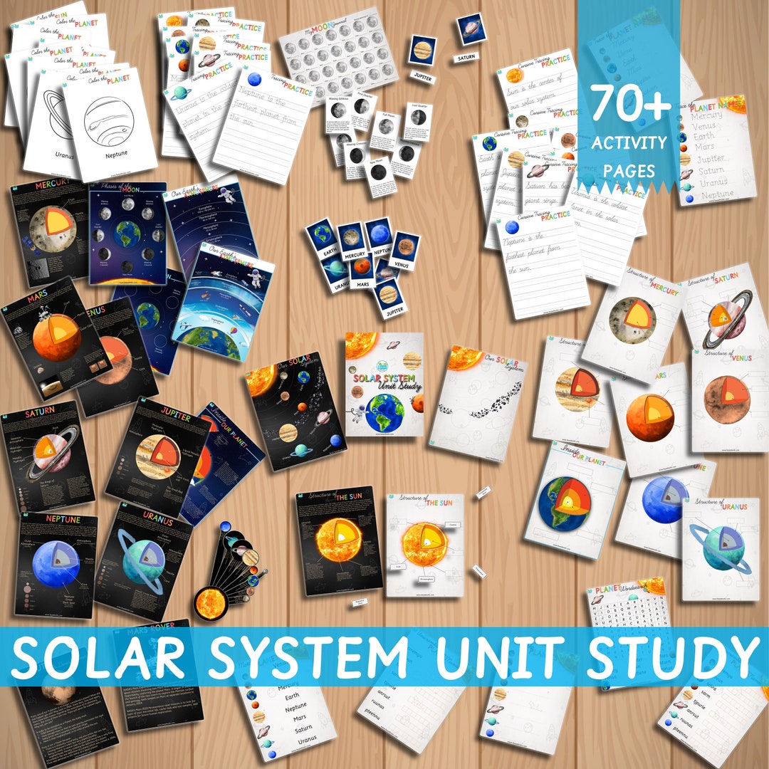 Solar System Unit Study: Montessori Space Learning Bundle (digital ...