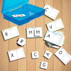 Match Uppercase Alphabets Letters Task Box Activity Early Learning ...