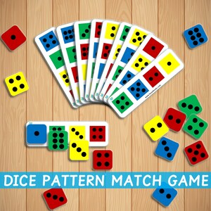 Dice Pattern Matching Game: Preschool Math Activity (digital Download ...