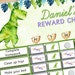 Dino Reward Chart Editable PDF Printable Behavior Chart Green Purple ...