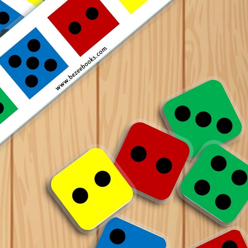 Dice Pattern Matching Game Activity Color Match Counting - Etsy