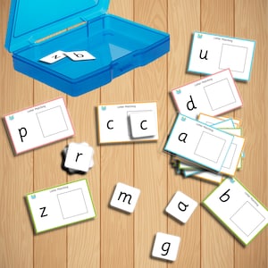 Match Lowercase Alphabets Letters Task Box Activity Early Learning ...