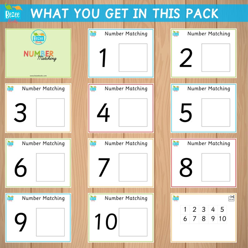 Match Numbers With Numbers Task Box Activity Early Learning Montessori ...
