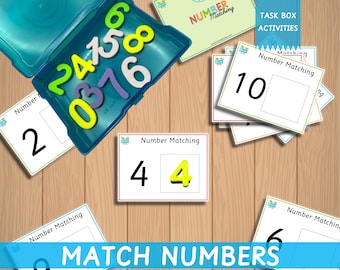 Missing Numbers Task Box Activity Early Learning Montessori Portable ...
