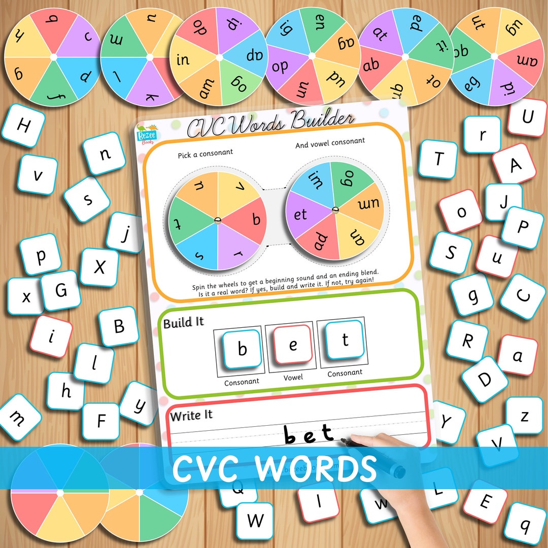 CVC Words Reading Game: Phonics Activity for Preschool (digital ...