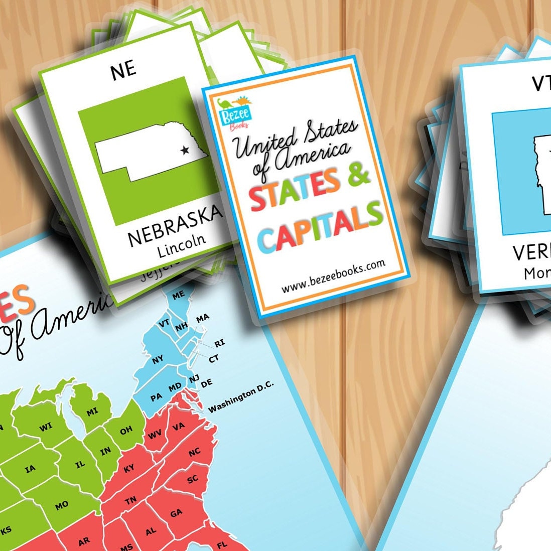 USA States & Capitals Busy Book: Geography Homeschool Printable ...