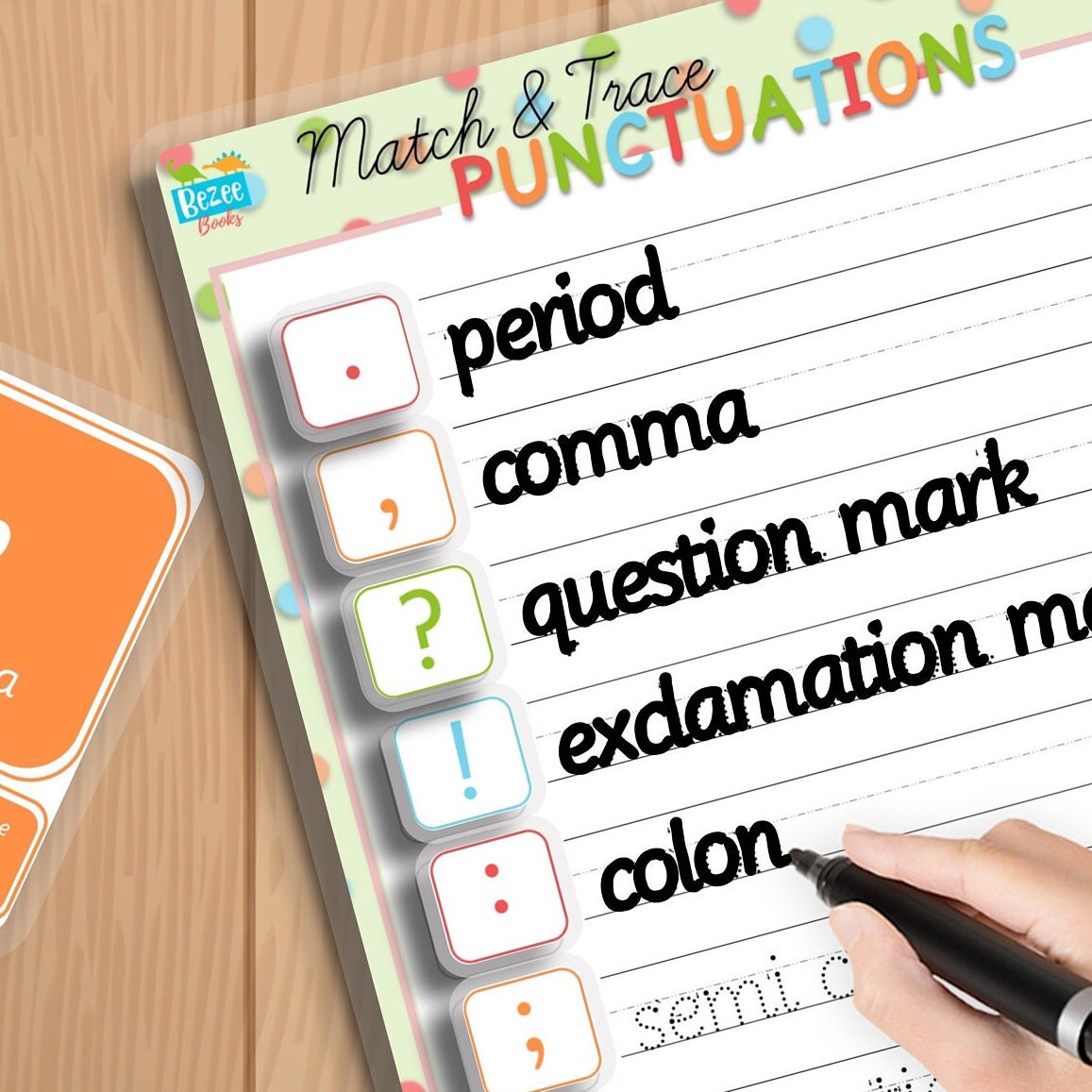 Punctuation Marks Practice Set English Language Grammar Flash Cards ...