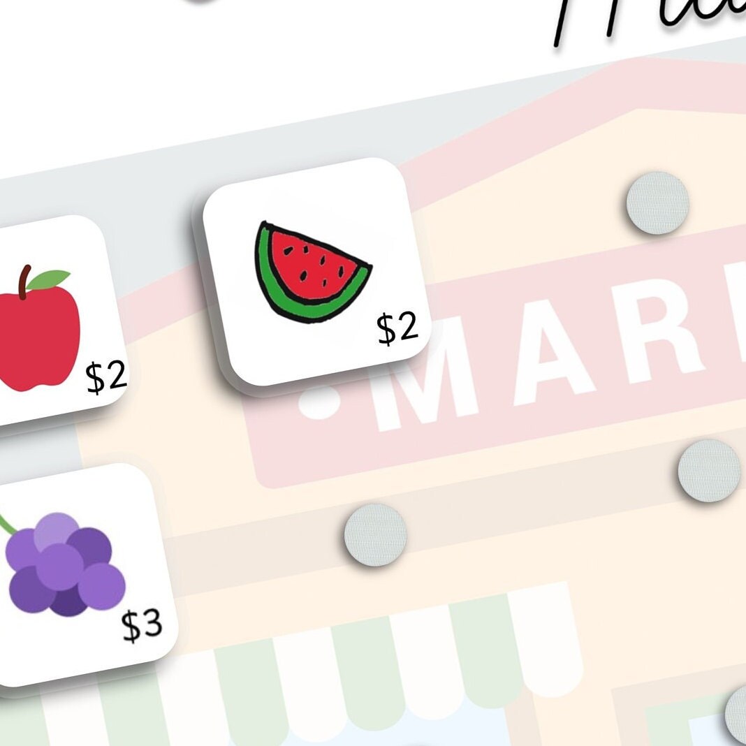 Grocery Shopping Math Game First Second Grade Addition Counting ...