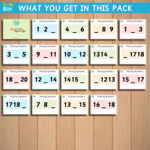 Missing Numbers Task Box Activity Early Learning Montessori Portable ...