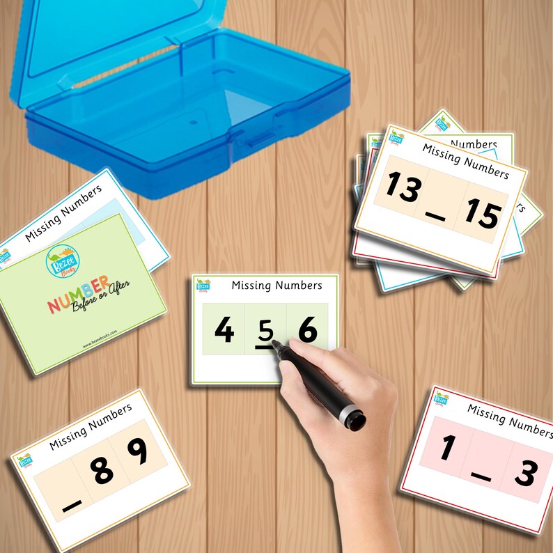 Missing Numbers Task Box Activity Early Learning Montessori Portable ...