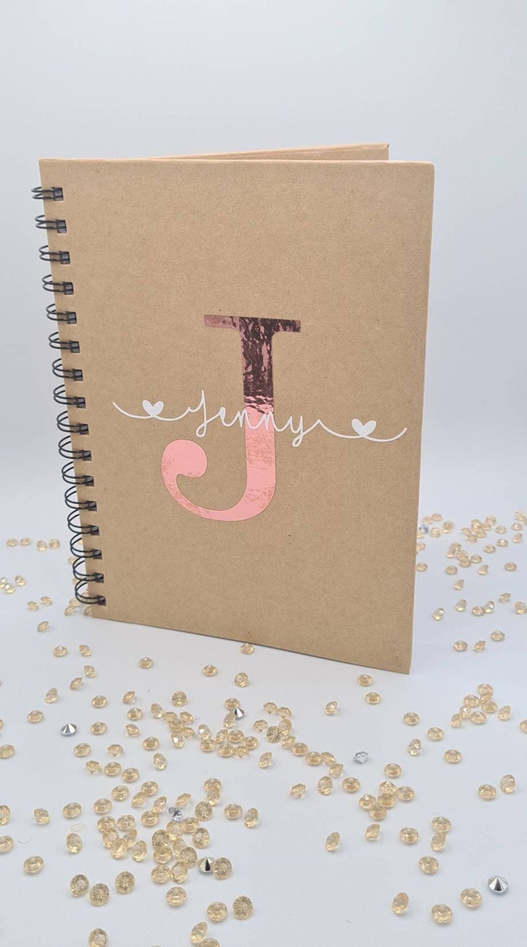 Personalised A5 Notebooks Name and Initial Notebook Notepad Gift Idea ...