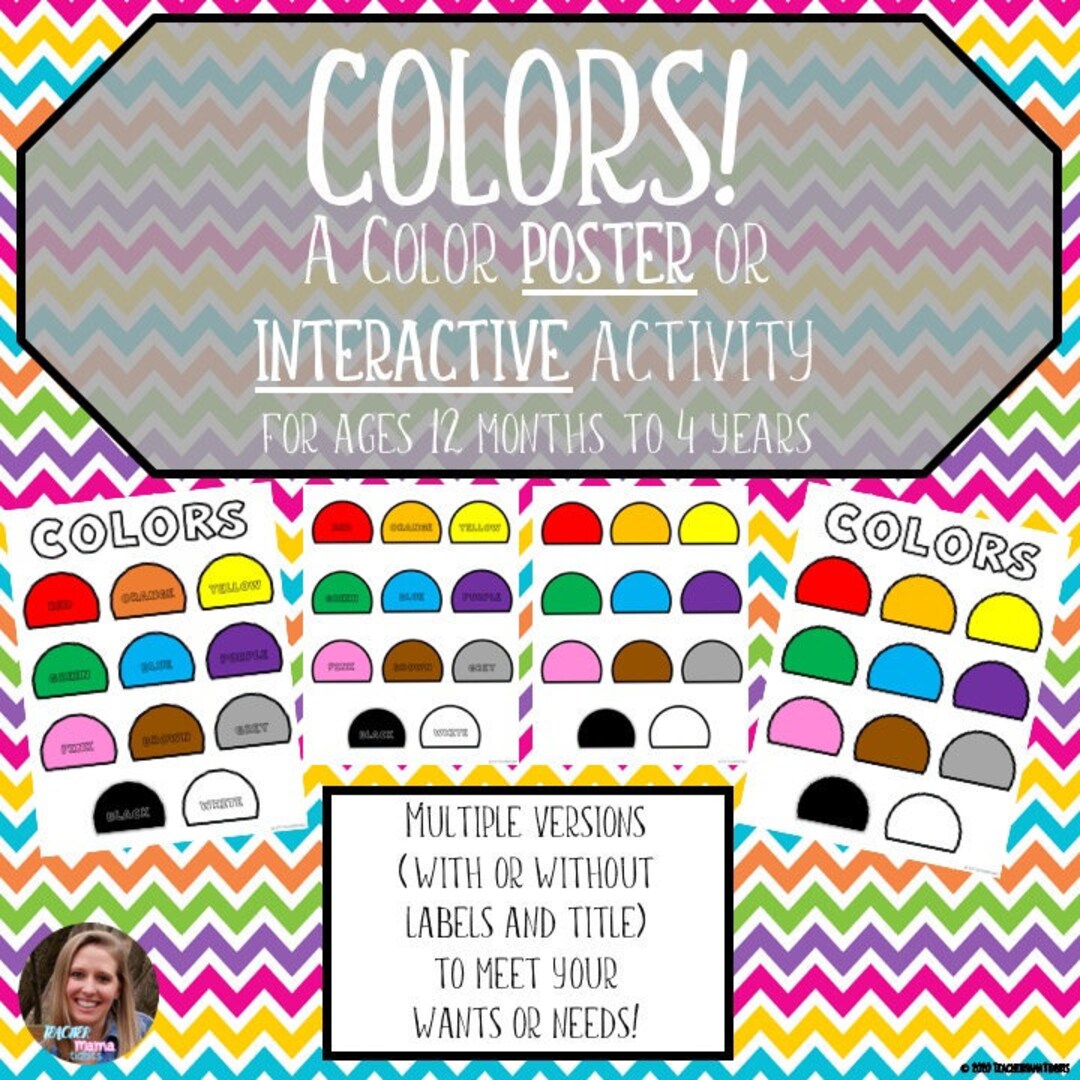 Toddler Busy Binder-poster-interactive Activity-colors-homeschooling - Etsy