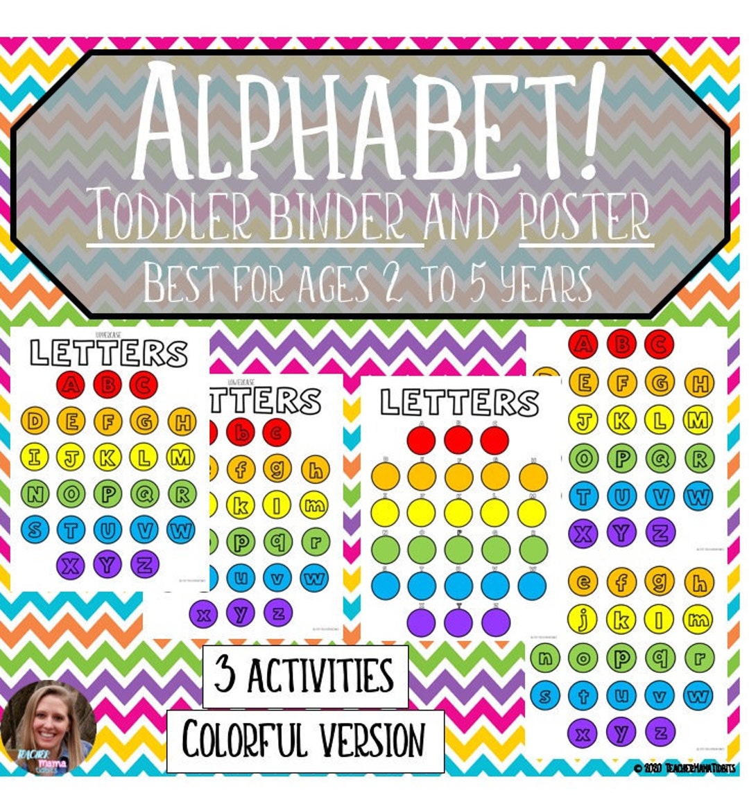 Toddler Binder-poster-interactive Activity-letters-homeschooling ...