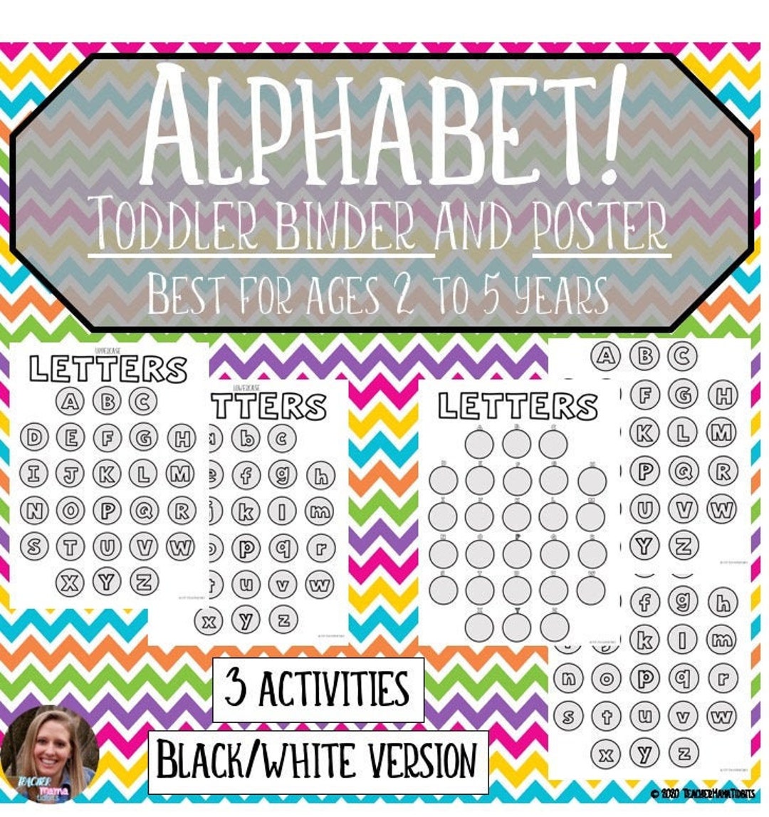 Toddler Binder-poster-interactive Activity-letters-homeschooling ...