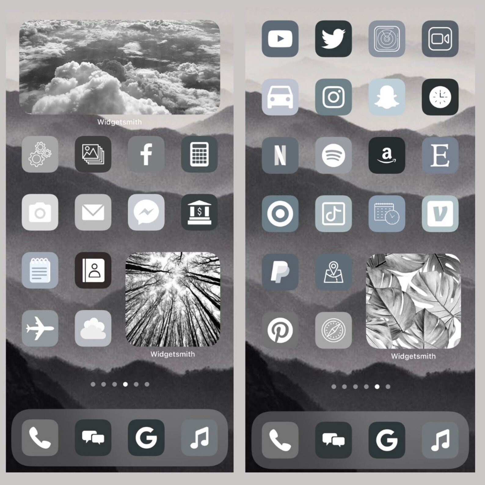 200 iconos IOS 14 iconos de aplicación gris neutro estética | Etsy