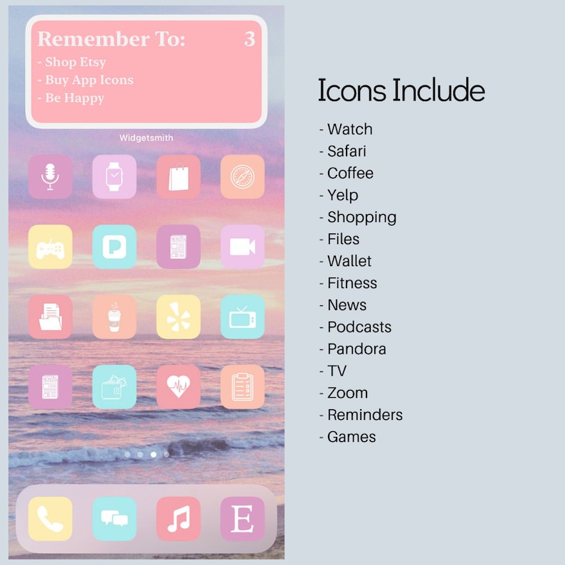 52 Ios 14 Icons App Covers Ios 14 Icons Aesthetic Iphone - Etsy