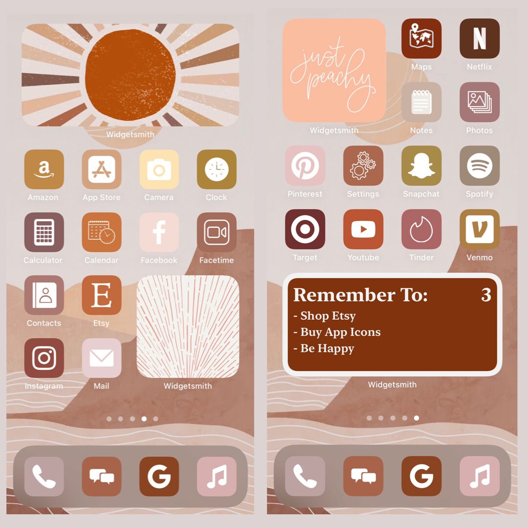 200 IOS 14 App Icons Boho App Icons Neutral App Icons IOS | Etsy