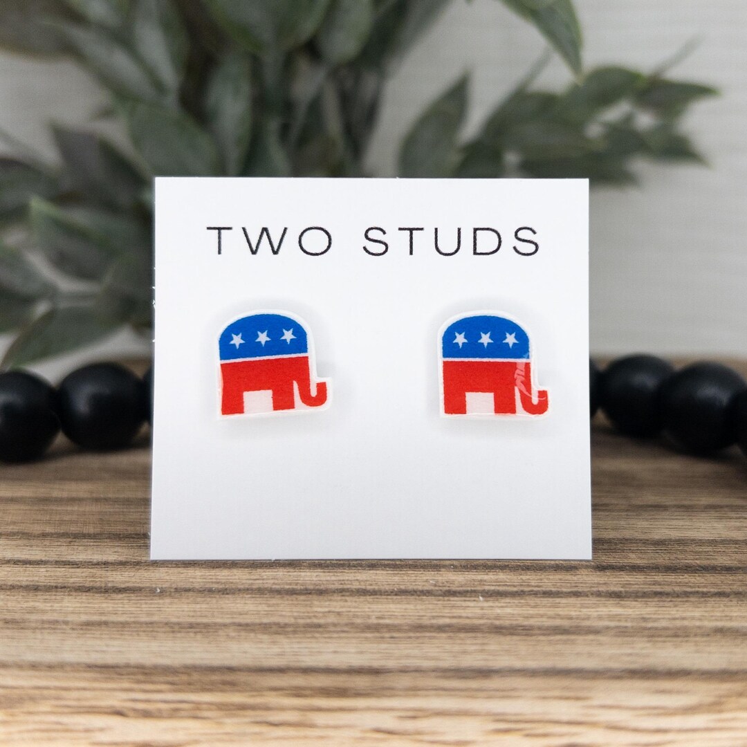 Republican Elephant Earrings, GOP Earrings, Republican Party, Political ...
