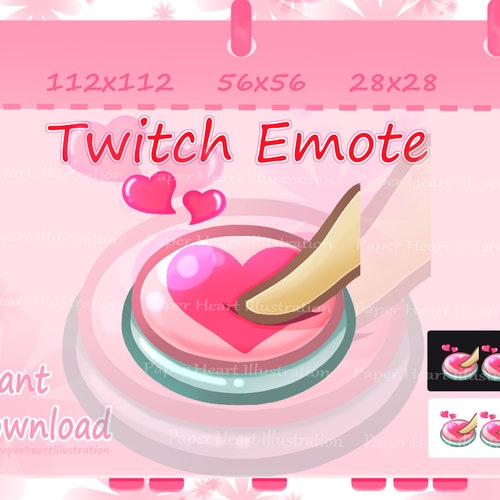 Love Button Emote for Twitch /heart / Kawaii / Cute - Etsy