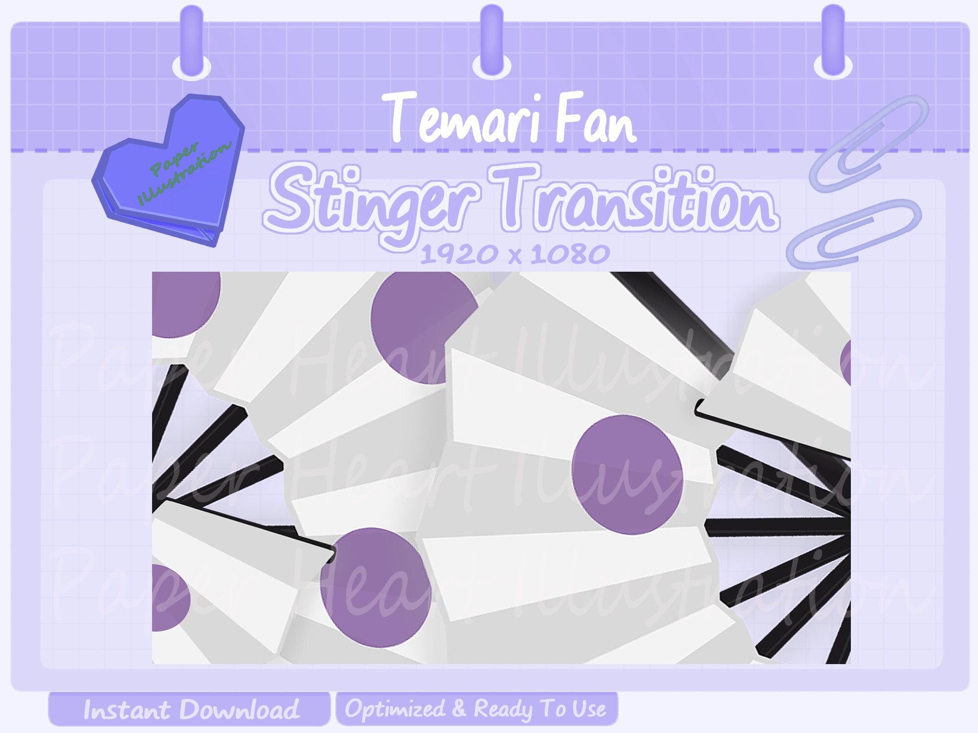 Temari Fan Stinger Transition for OBS - Etsy