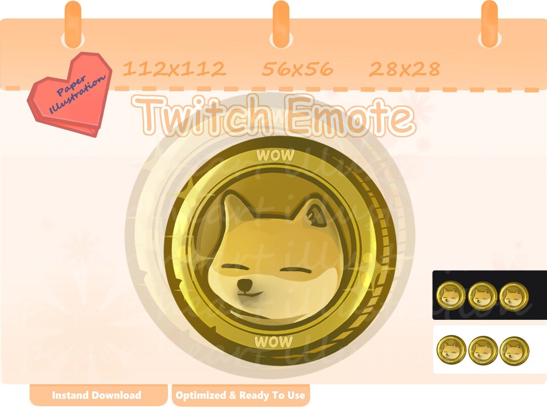 Doge Coin/ Channel Points Emote for Twitch - Etsy