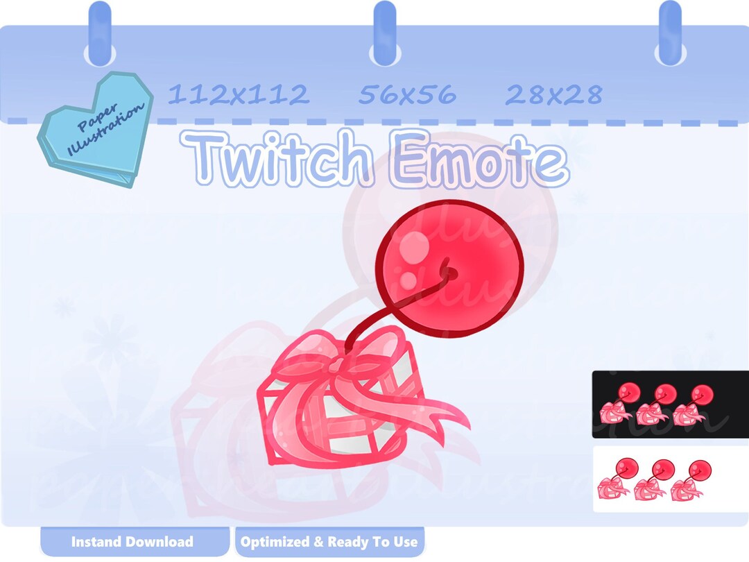 Cute Gift Emote for Twitch and Discord - Etsy