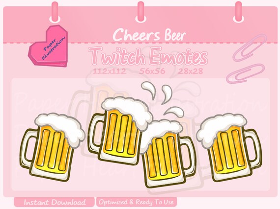 Cheers Beer Interactive Emotes for Twitch and Discord | Etsy