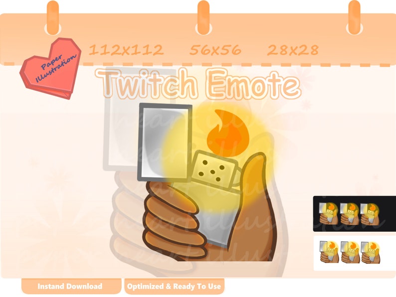 Lit Lighter Emote (skin2) for Twitch and Discord - Etsy