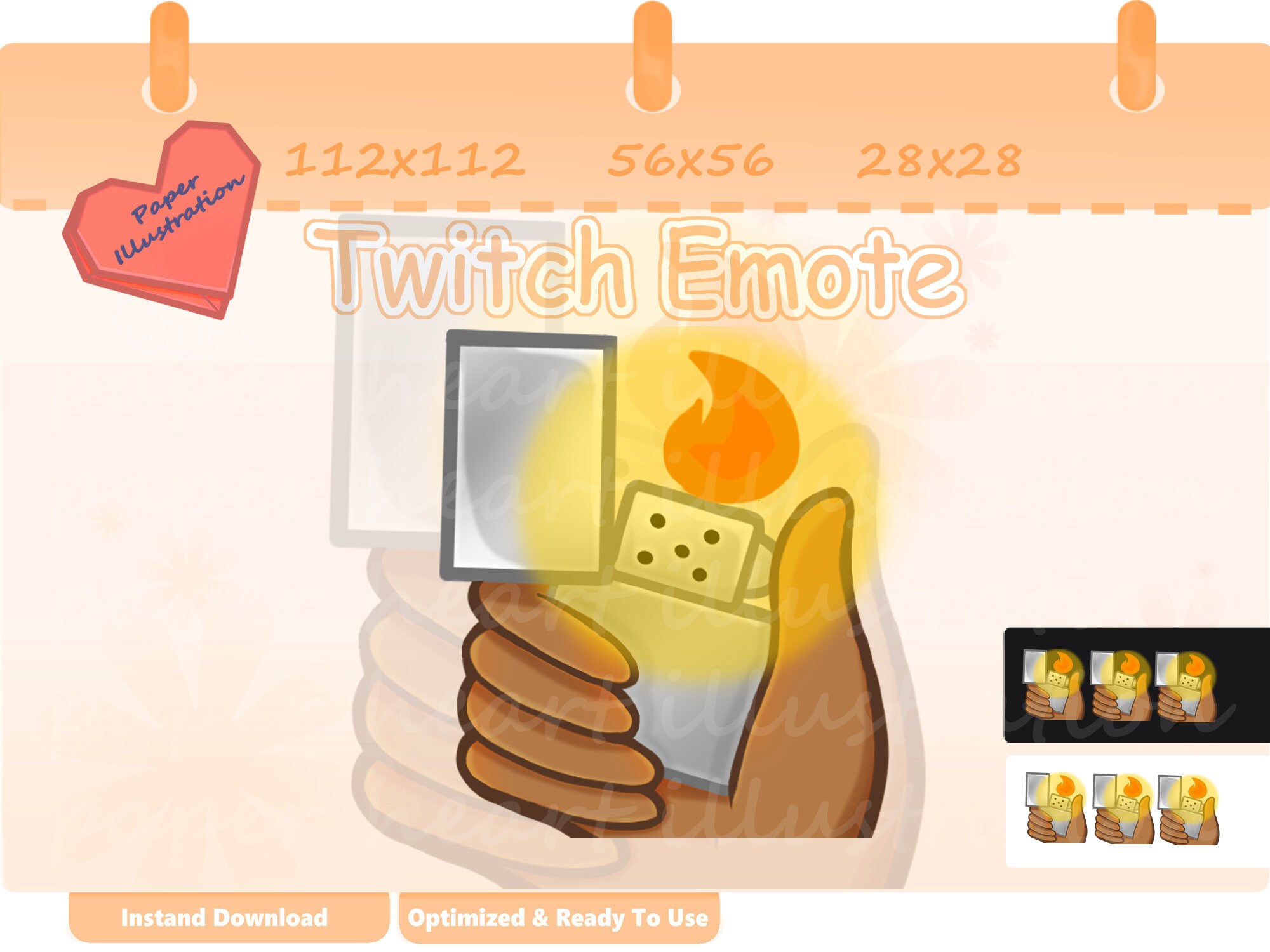 Lit Lighter Emote (skin2) for Twitch and Discord - Etsy