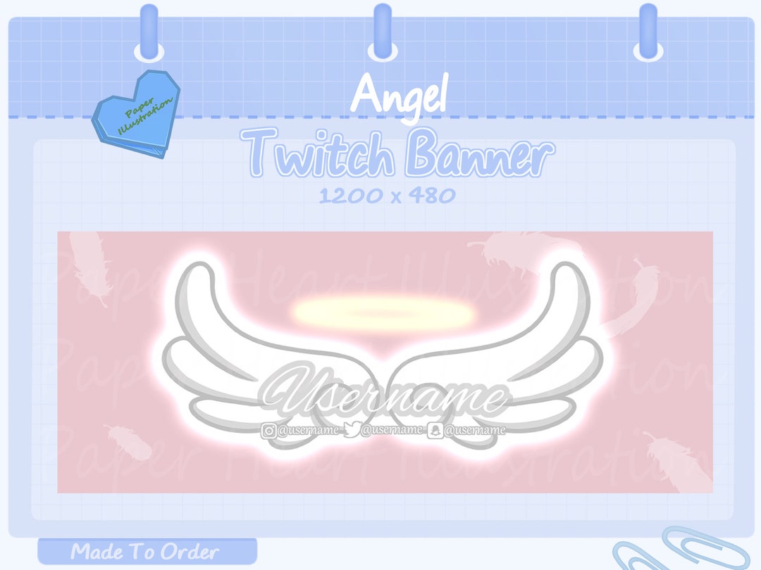 Personalized Angel Banner in Several Different Colours for Twitch - Etsy
