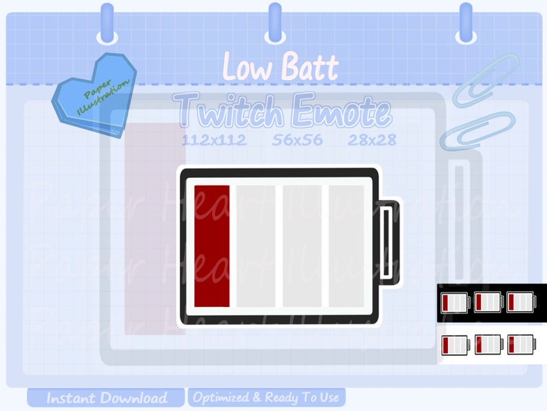Low Batt Emote for Twitch and Discord - Etsy
