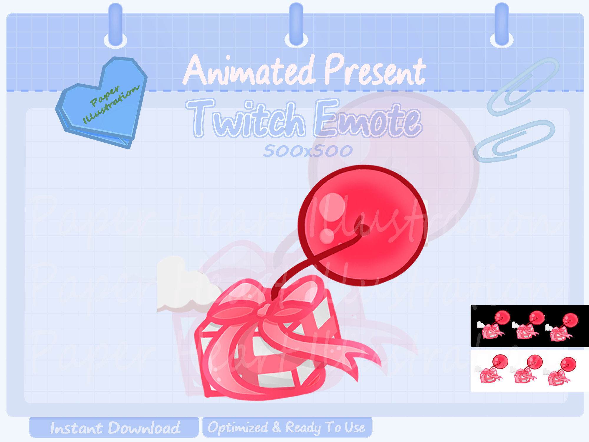 Animated Cute Present Emote for Twitch and Discord - Etsy