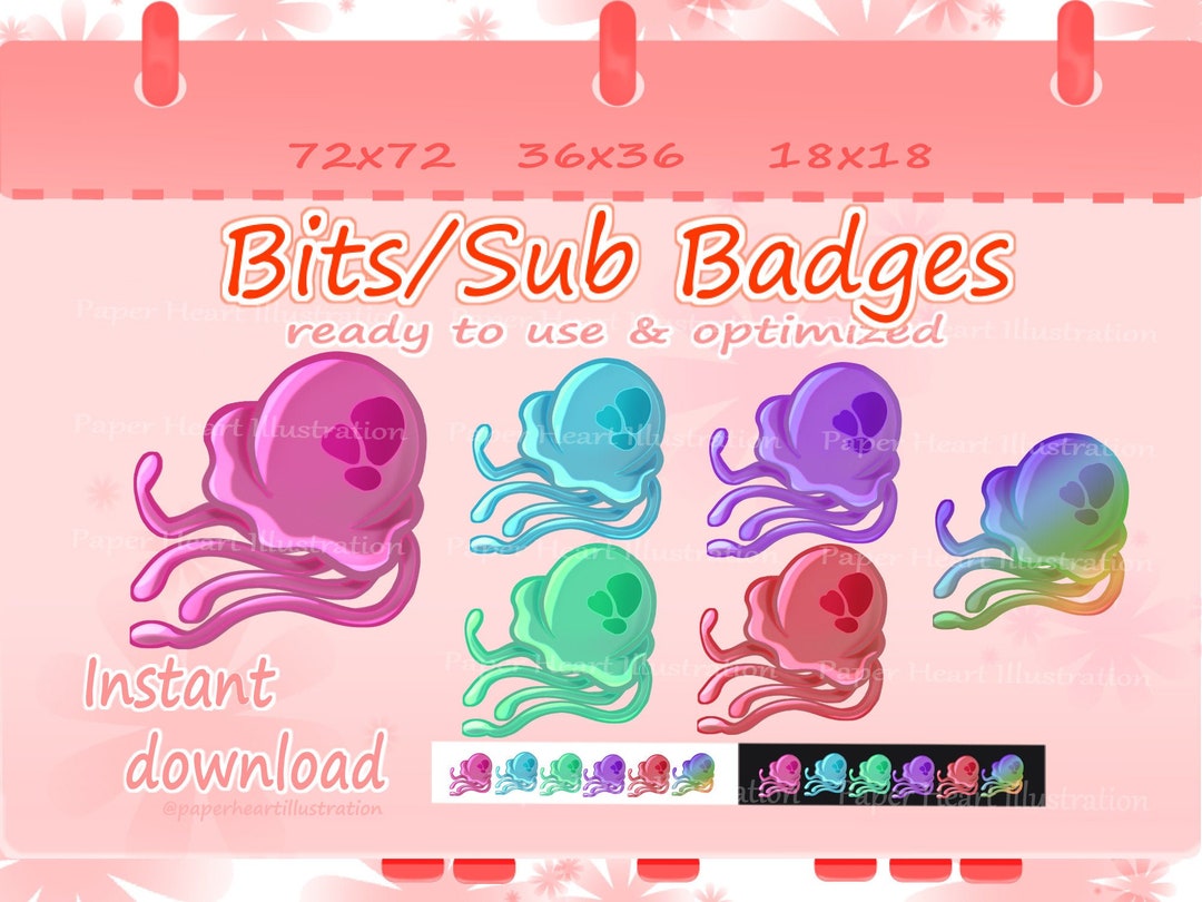 Spongebob Jelly BITS/SUB Badges for Twitch - Etsy