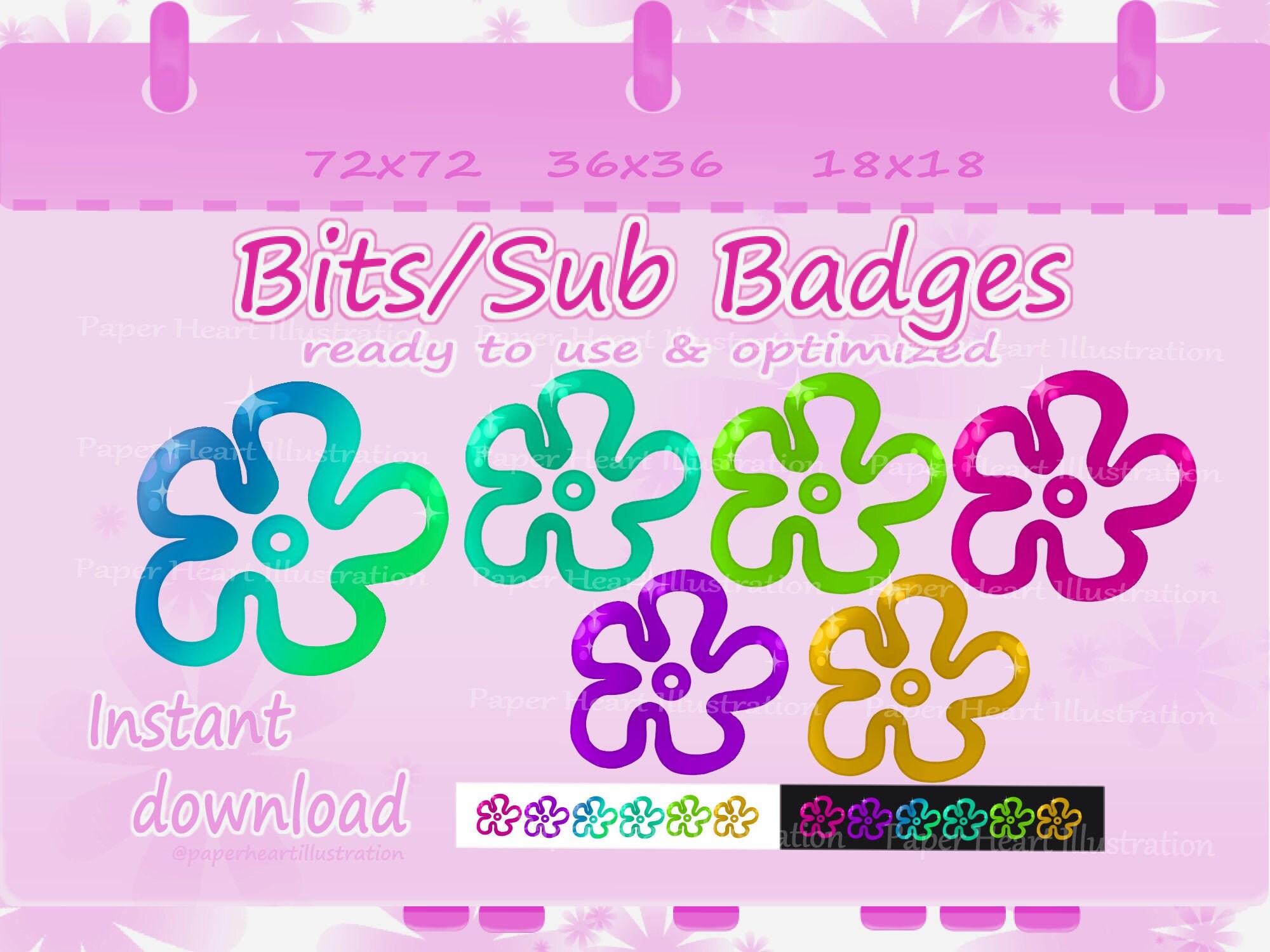 Spongebob Sky Flowers Bits/sub Badges for Twitch - Etsy