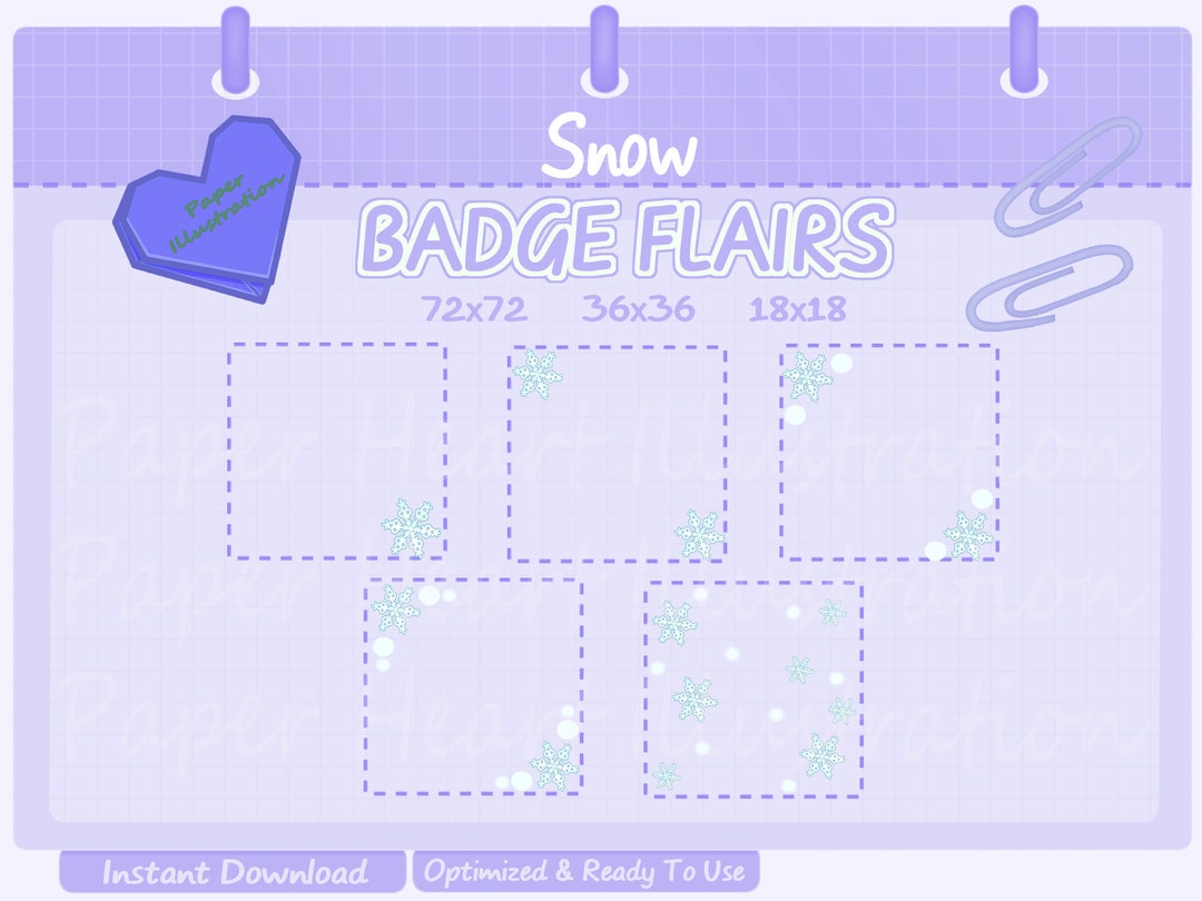 Snow Bit/sub Badge Flairs for Twitch - Etsy