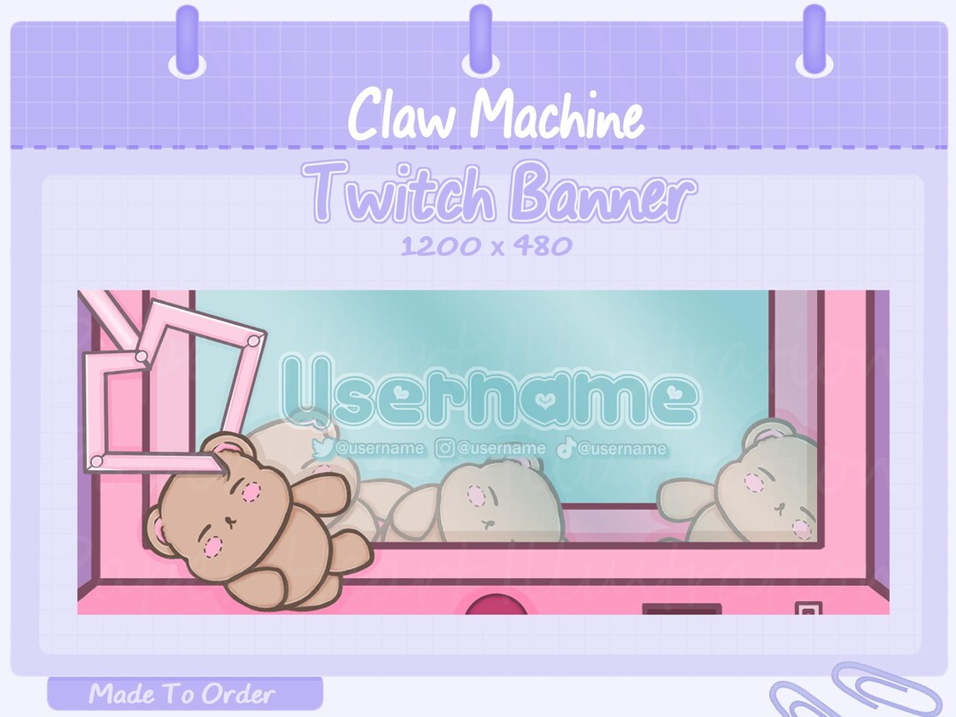 Personalized Claw Machine Banner for Twitch - Etsy