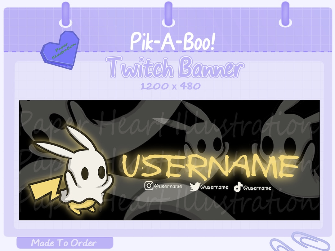 Personalized Pik-a-boo Banner for Twitch - Etsy
