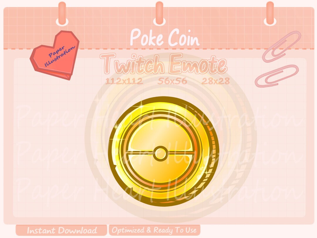 Poke Coin Channel Points Emote for Twitch and Discord - Etsy