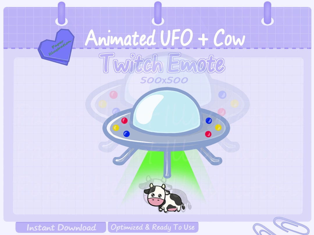 Animated UFO Cow for Twitch and Discord - Etsy