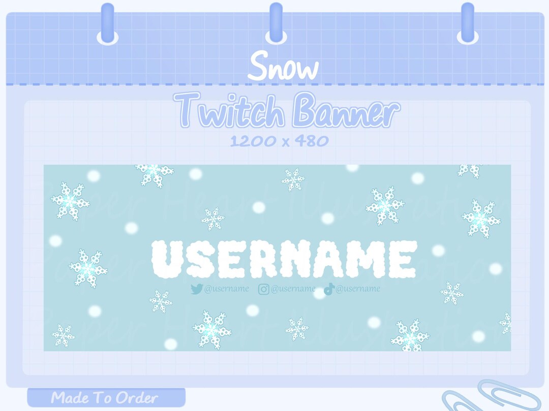Personalized Snow Banner for Twitch - Etsy