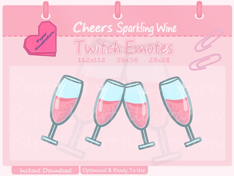 Cheers Sparkling Wine Interactive Emotes for Twitch and Discord - Etsy