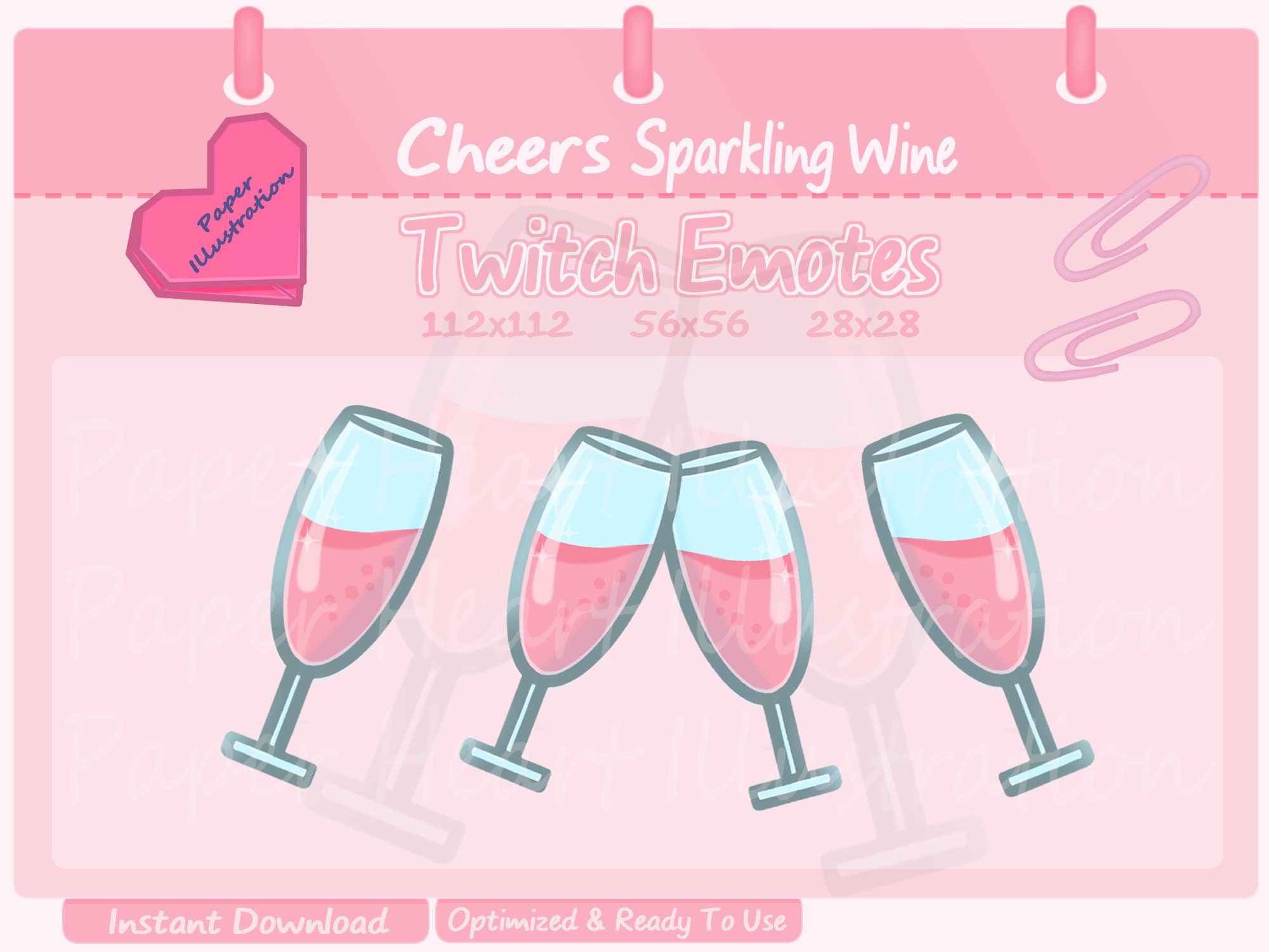 Cheers Sparkling Wine Interactive Emotes for Twitch and Discord - Etsy