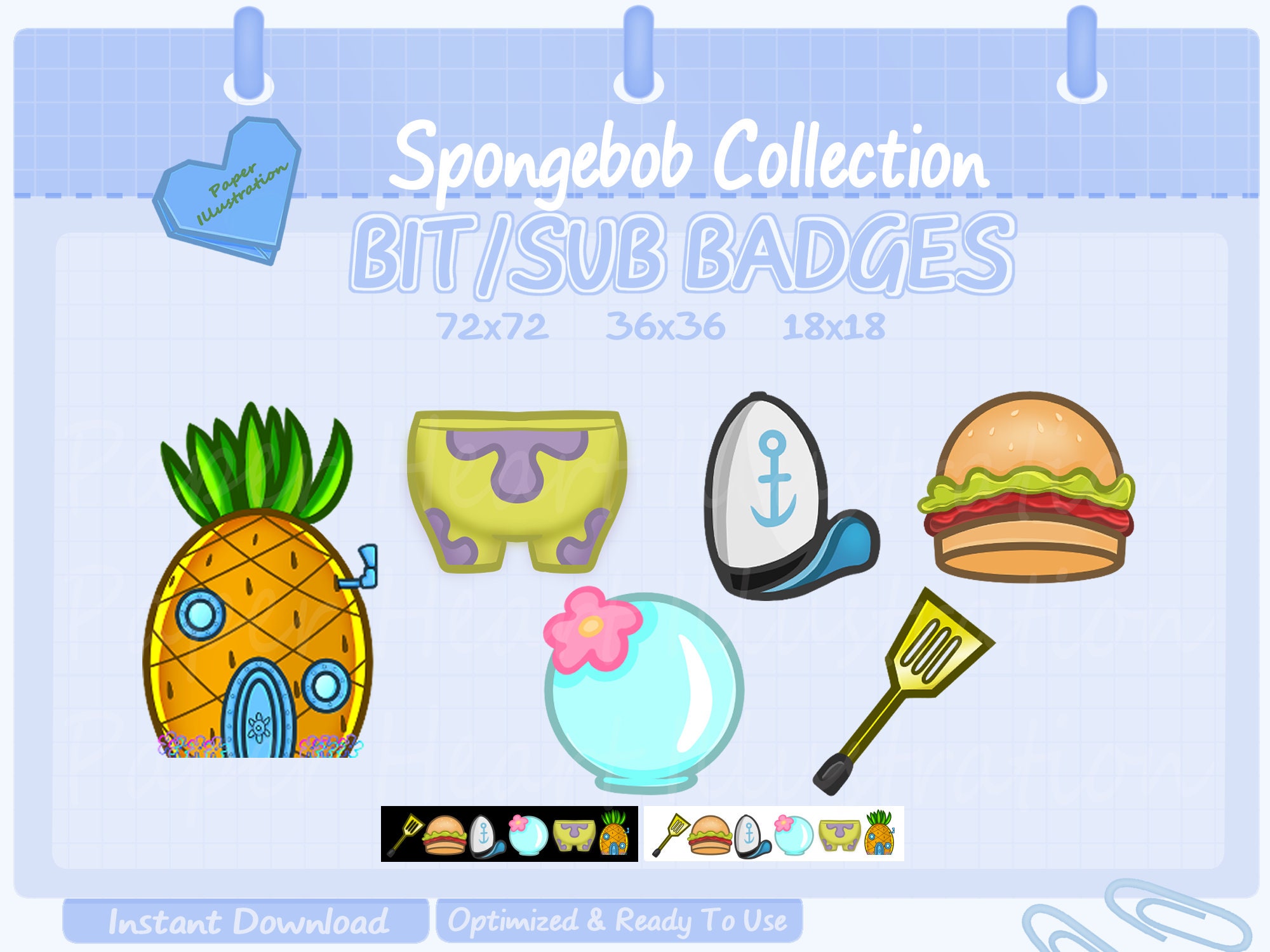 Spongebob Thinking Name Tag